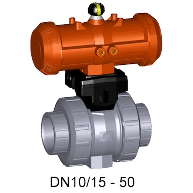 Ball valve type 234 ABS DA (Double acting) Without manual override With solvent cement sockets ...